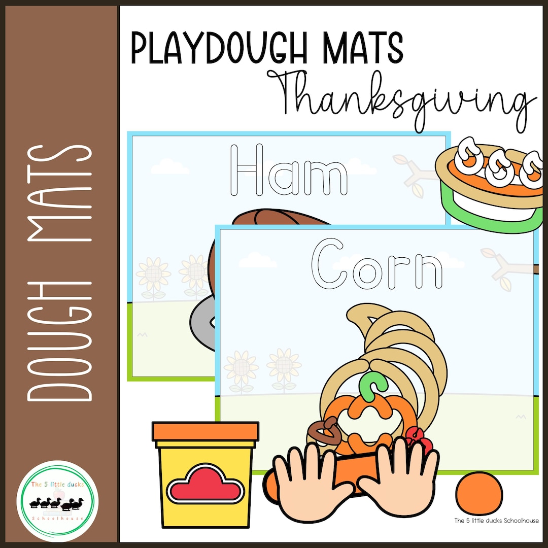 Thanksgiving Fine Motor Literacy Mats | Turkey Playdough Plus More, Fun ...