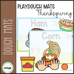 Thanksgiving Fine Motor Literacy Mats | Turkey Playdough Plus More, Fun ...