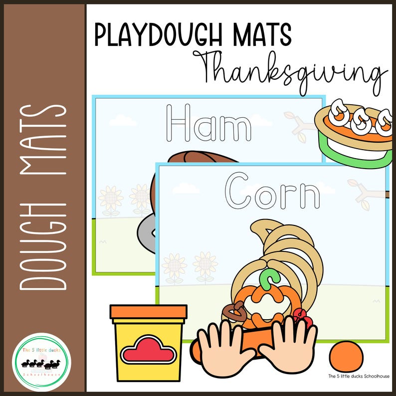 Thanksgiving Fine Motor Literacy Mats | Turkey Playdough Plus More, Fun ...