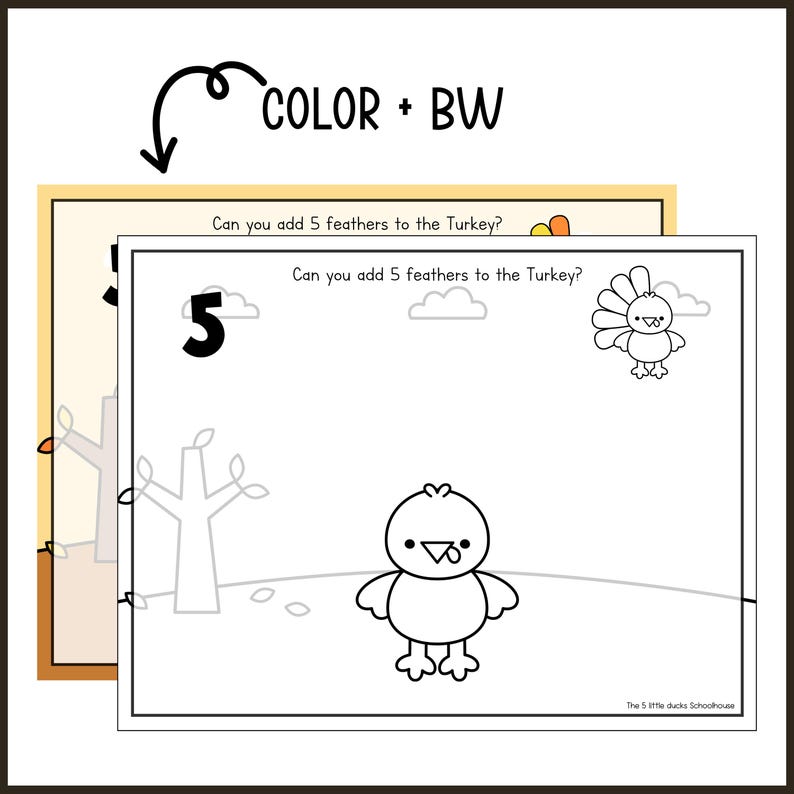 Counting Turkey Feathers Playdough Mats | Fun Thanksgiving Math ...