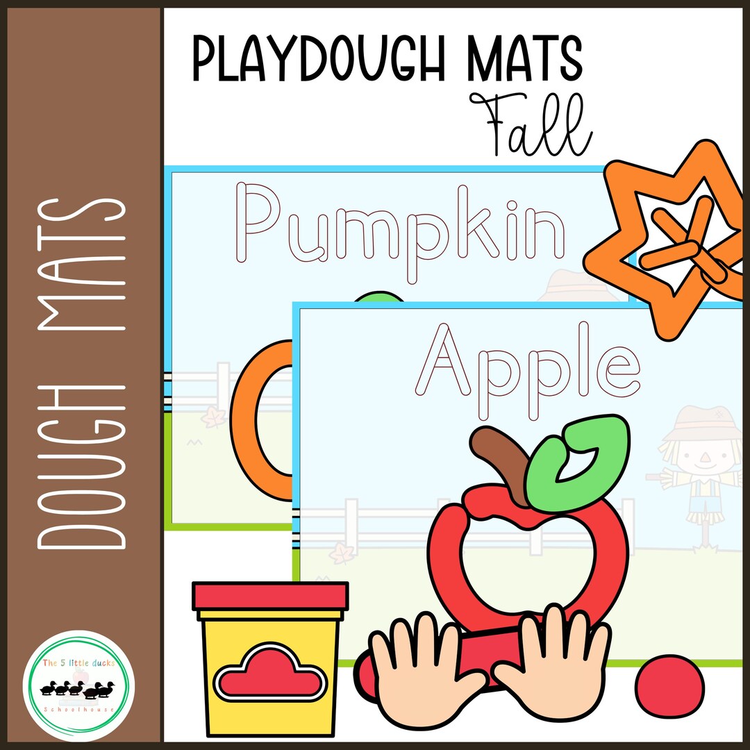 Fall Fine Motor-literacy Playdough Mats for Kids, Educational Activity ...