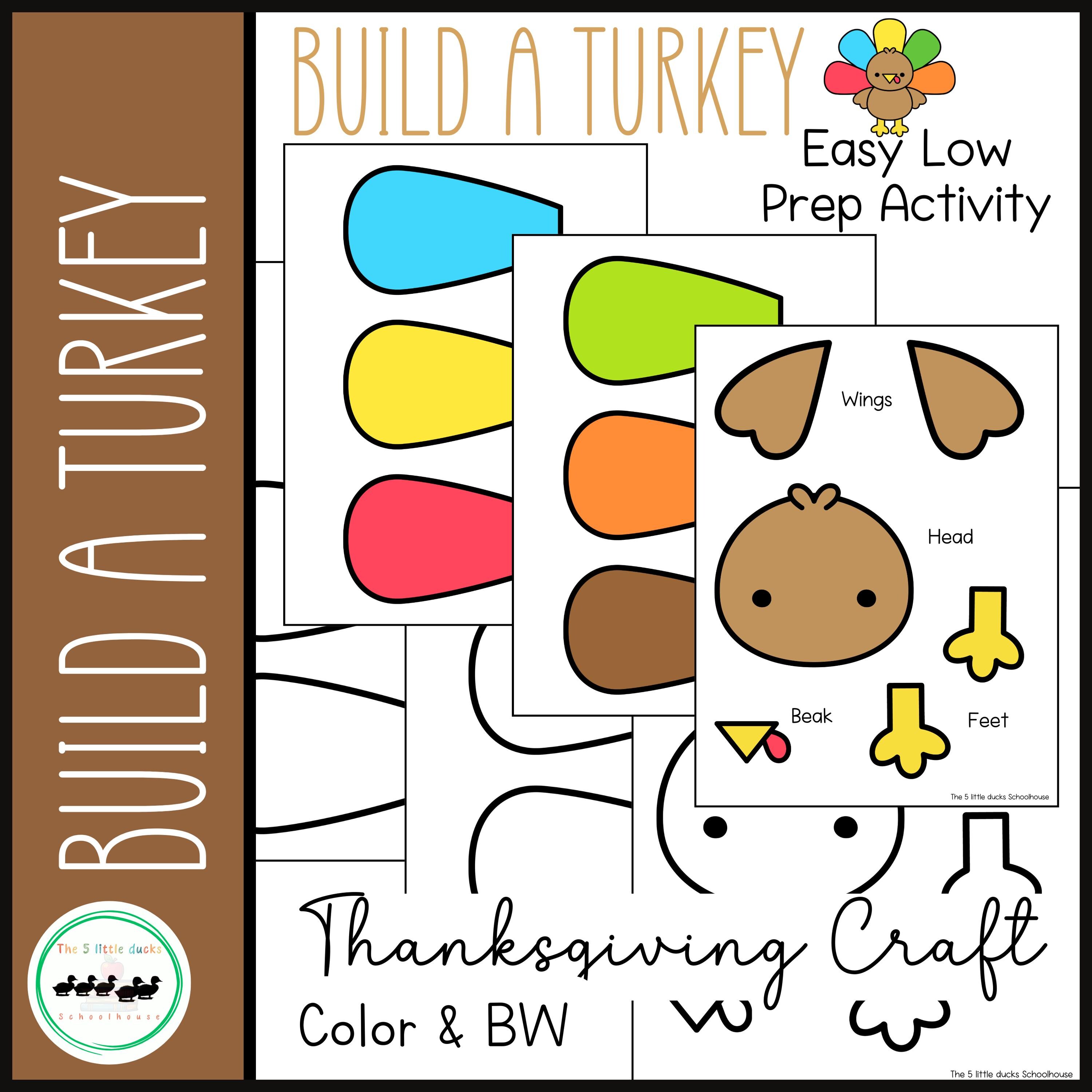 Build a Turkey Craft Kit for Kids - Fun Thanksgiving DIY Project ...