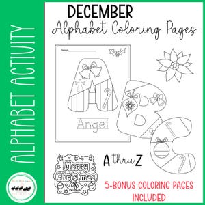 ABC Christmas Coloring Pages | Vocabulary | Fun Activities | Bonus ...