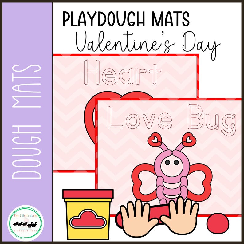 Playdough Mats | Valentine’s Day Sensory Activity | Fine Motor ...