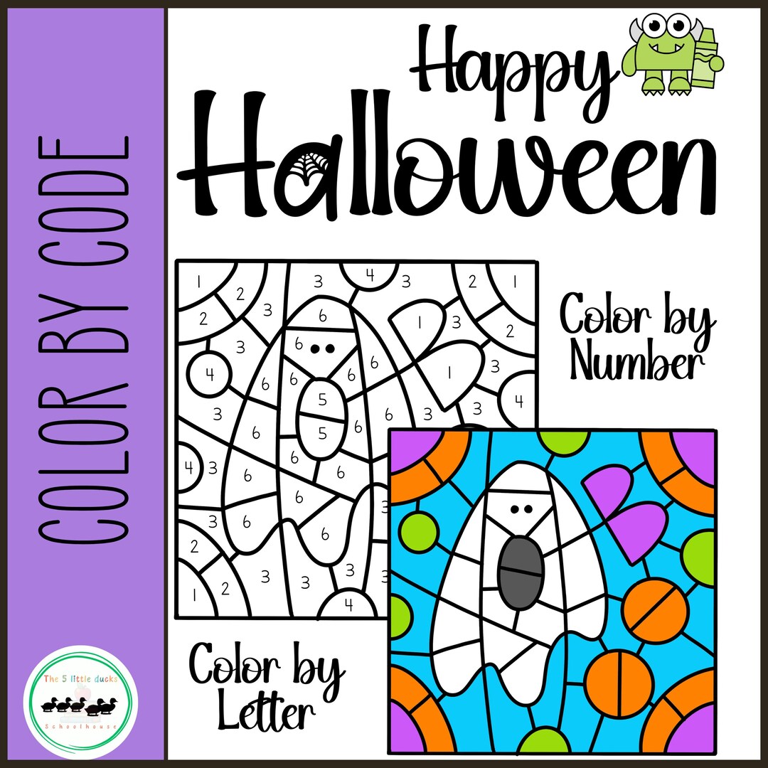 Halloween Color by Number and Letter | Fun Educational Activity for ...