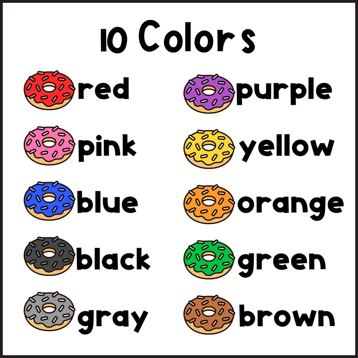 Color Sorting Activity - Colorful Donuts & Hot Chocolate Learning ...