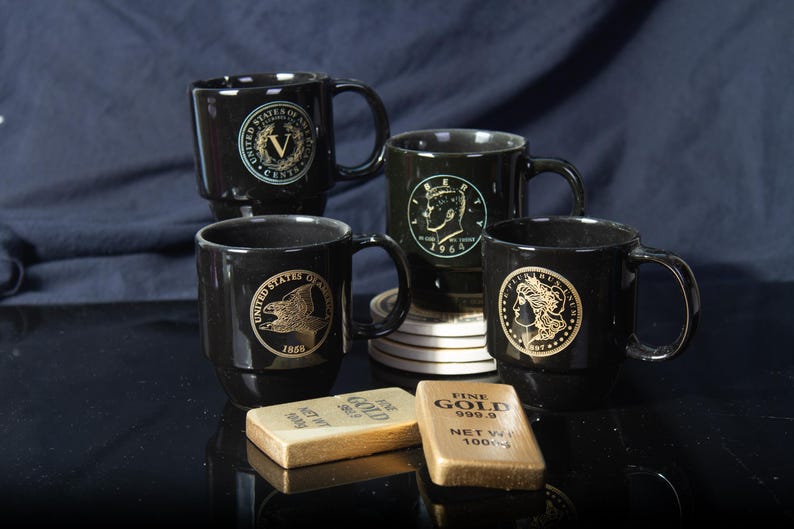 Collector Coin Coffee Cup Set for the Coin Enthusiast - Etsy