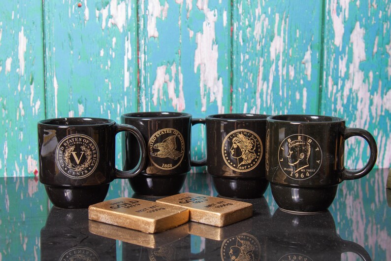 Collector Coin Coffee Cup Set for the Coin Enthusiast - Etsy