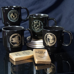 Collector Coin Coffee Cup Set for the Coin Enthusiast - Etsy