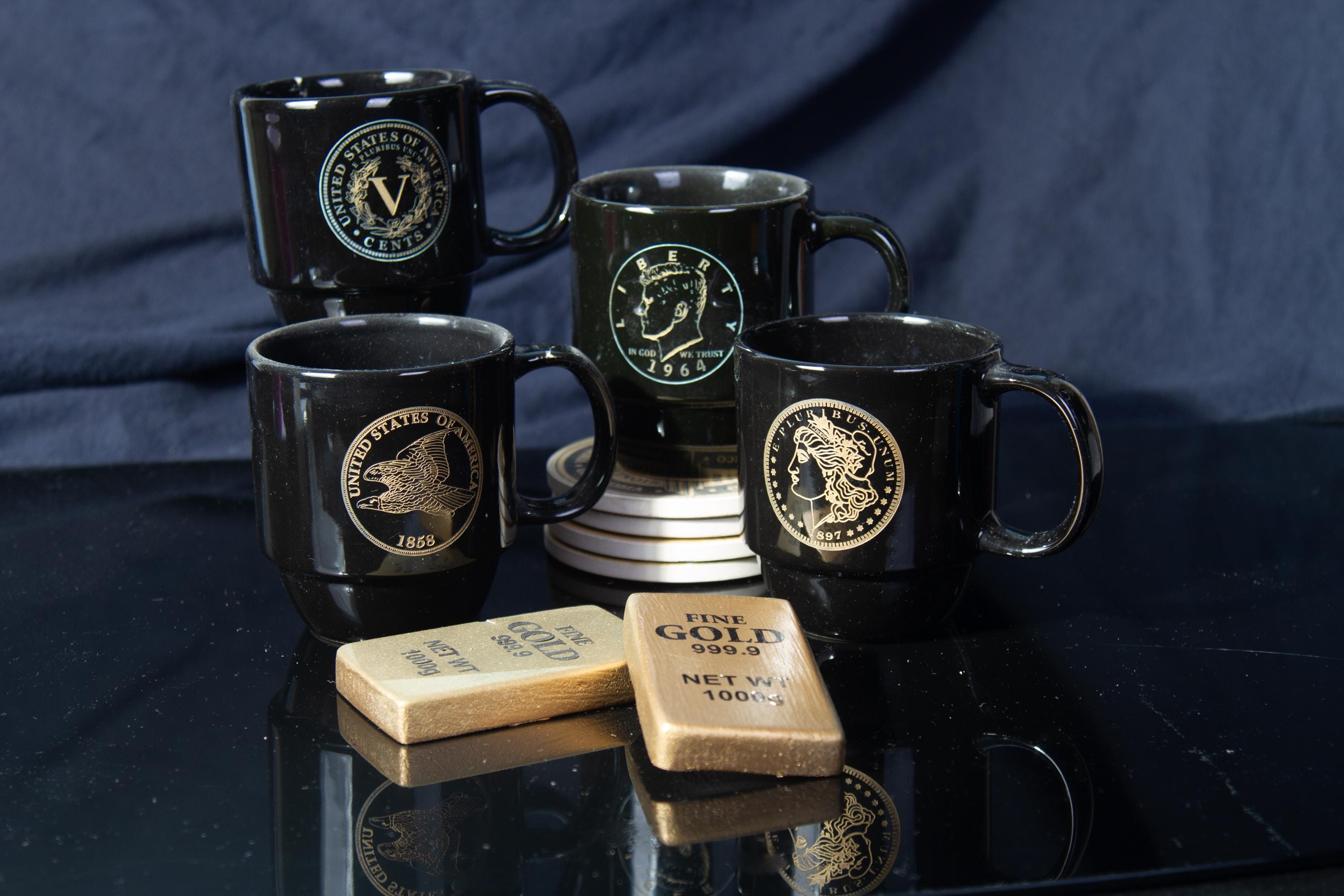 Collector Coin Coffee Cup Set for the Coin Enthusiast - Etsy