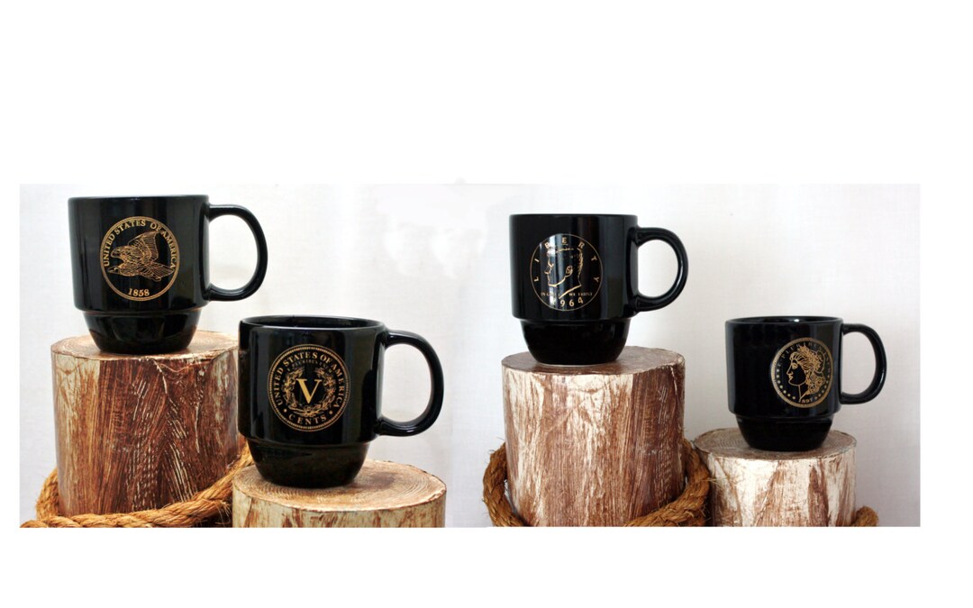 Collector Coin Coffee Cup Set for the Coin Enthusiast - Etsy