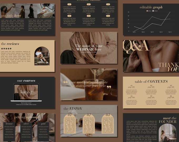 CANVA Neutral Luxe Slide Deck Template, Presentation Template, Modern ...