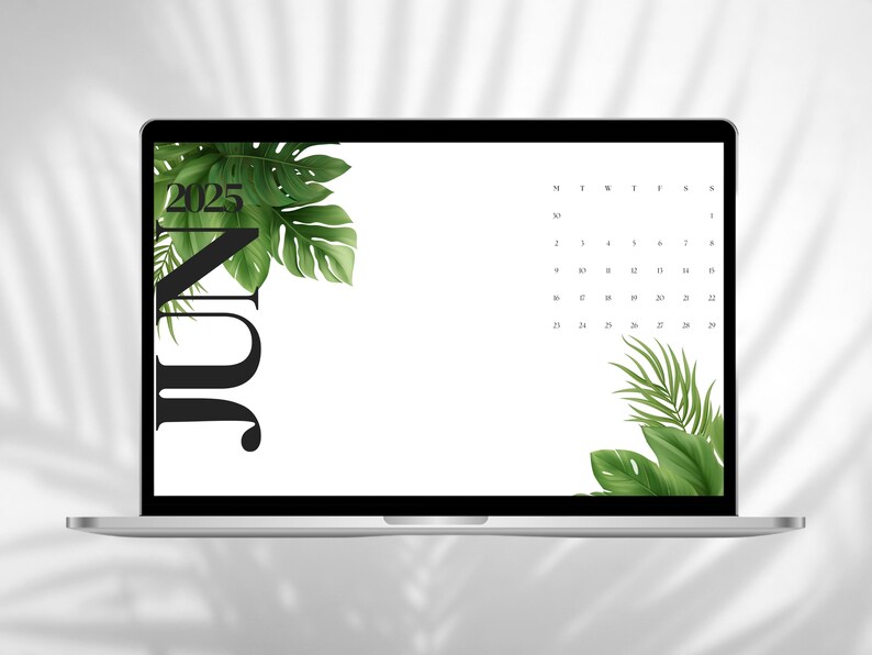 Minimalist Botanical 2025 Desktop Wallpaper | Calendar Wallpaper ...