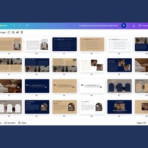 Navy Blue Canva Presentation Template: Modern Business Slides - Etsy