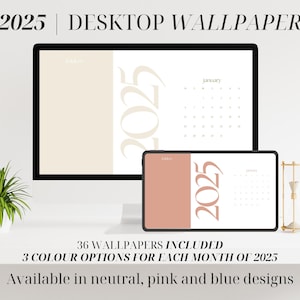 Neutral Minimal 2025 Desktop Wallpaper | Calendar Wallpaper | Wallpaper ...
