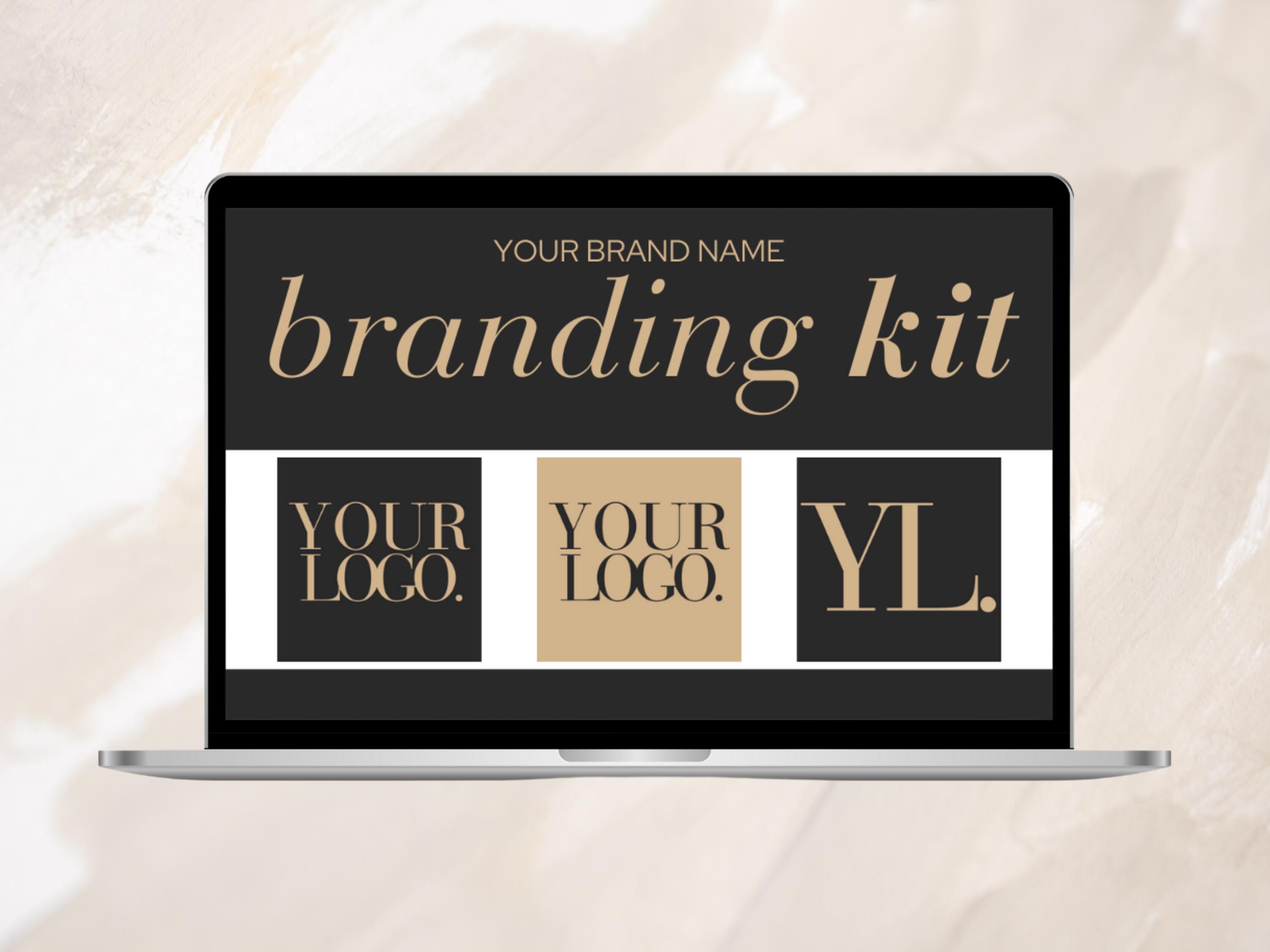 Black and Gold Luxe Brand Board Canva Template | Branding Board Kit ...