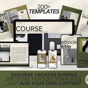Canva Template, Course Template, Course Creator Bundle, Course Template ...