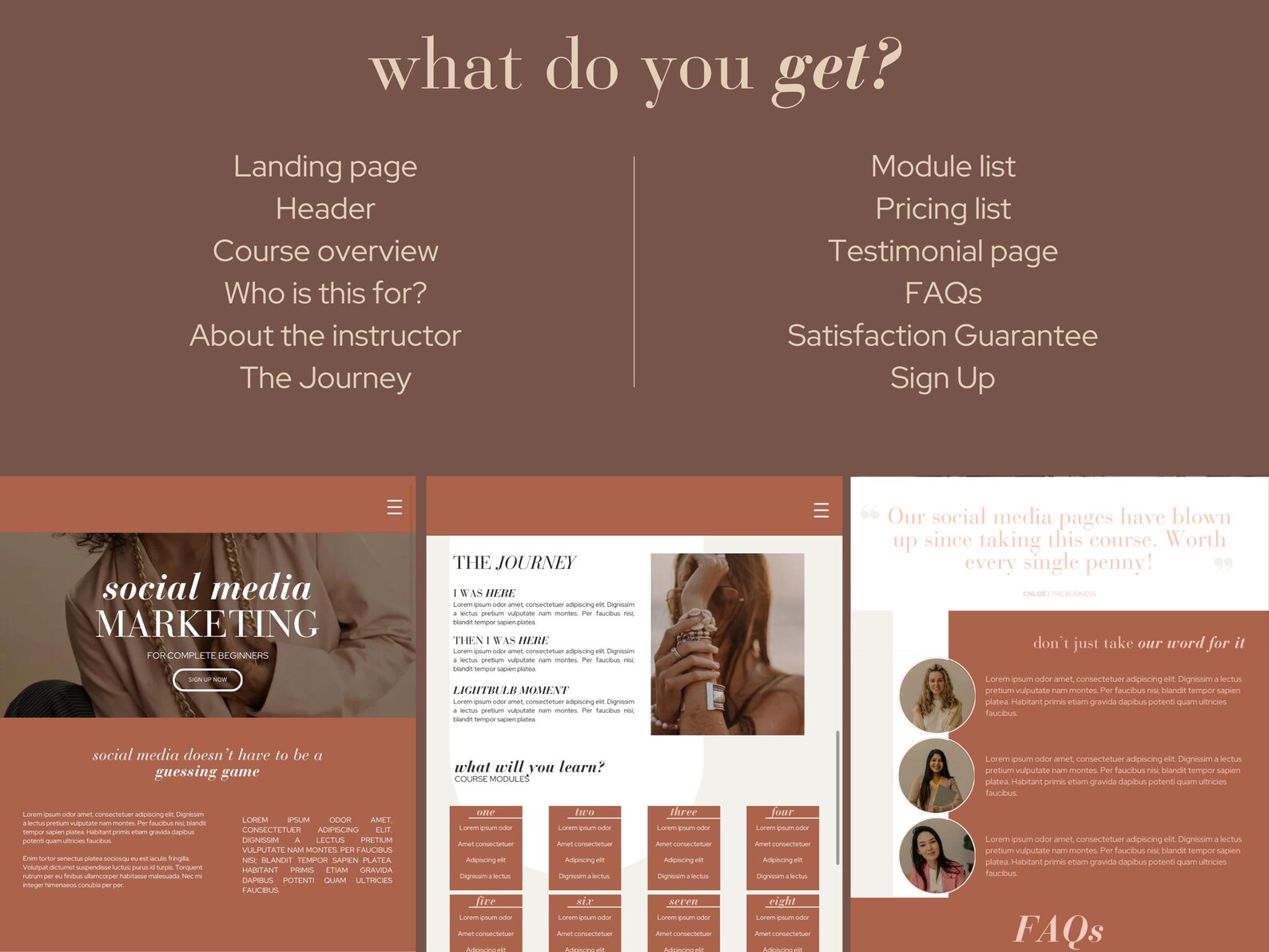 High Converting CANVA Warm Fall Autumn Minimalist Luxe Sales Page ...