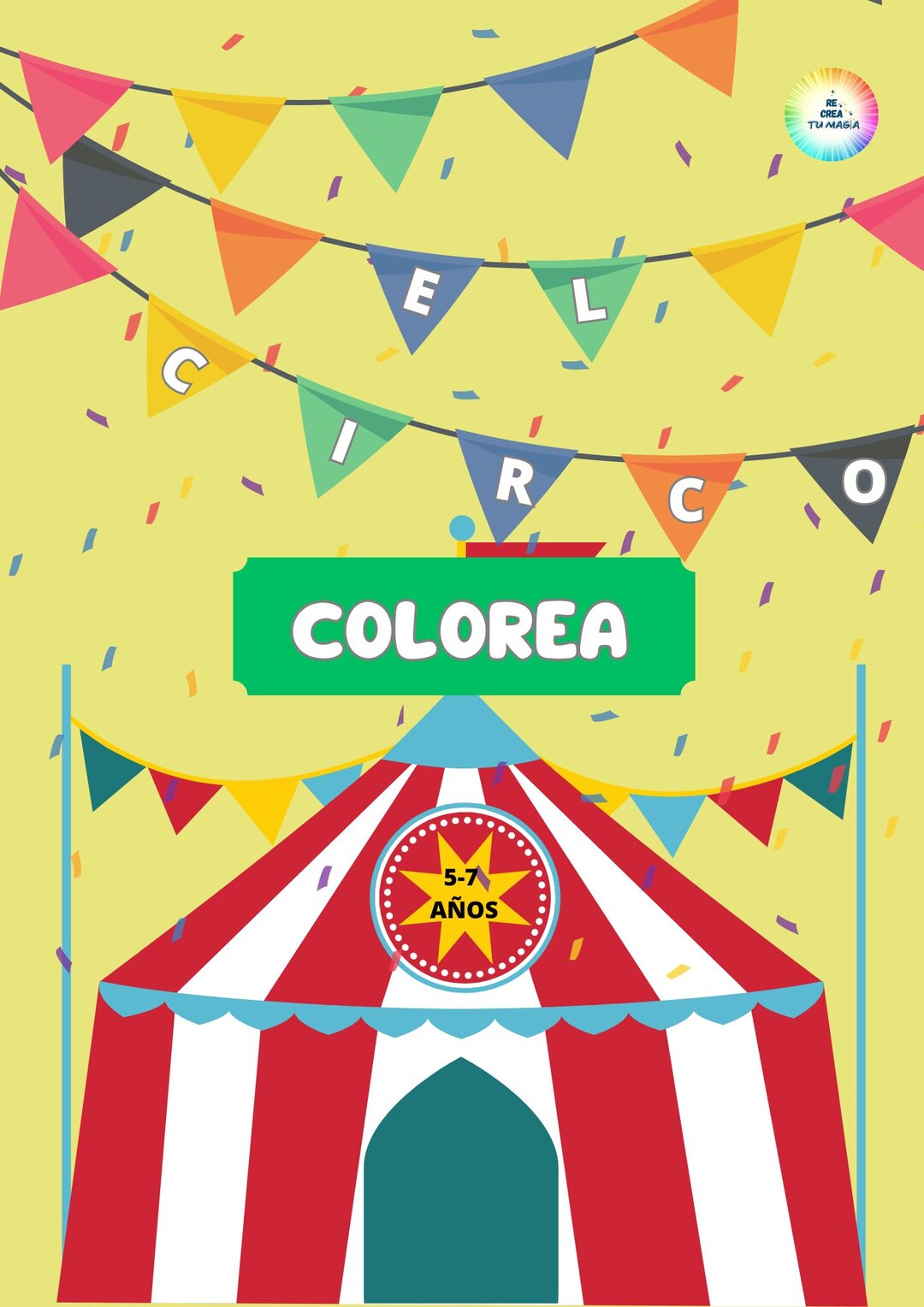 25 Coloring Pages Book: the Circus Printables for Kids Circus Themed ...