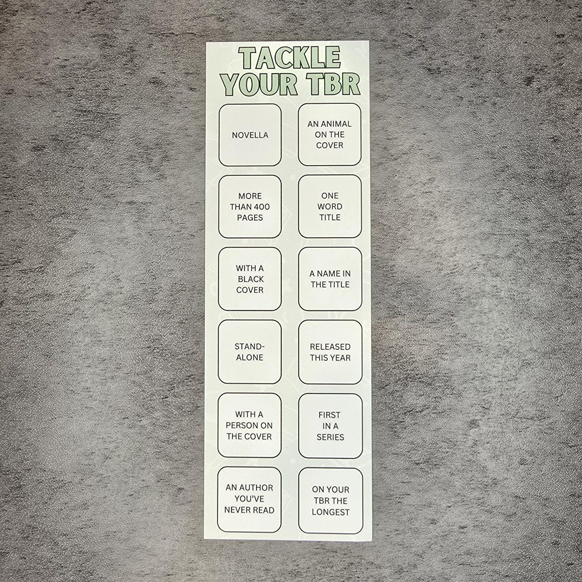 Reading Challenge Bookmarks (set of 5) - Etsy