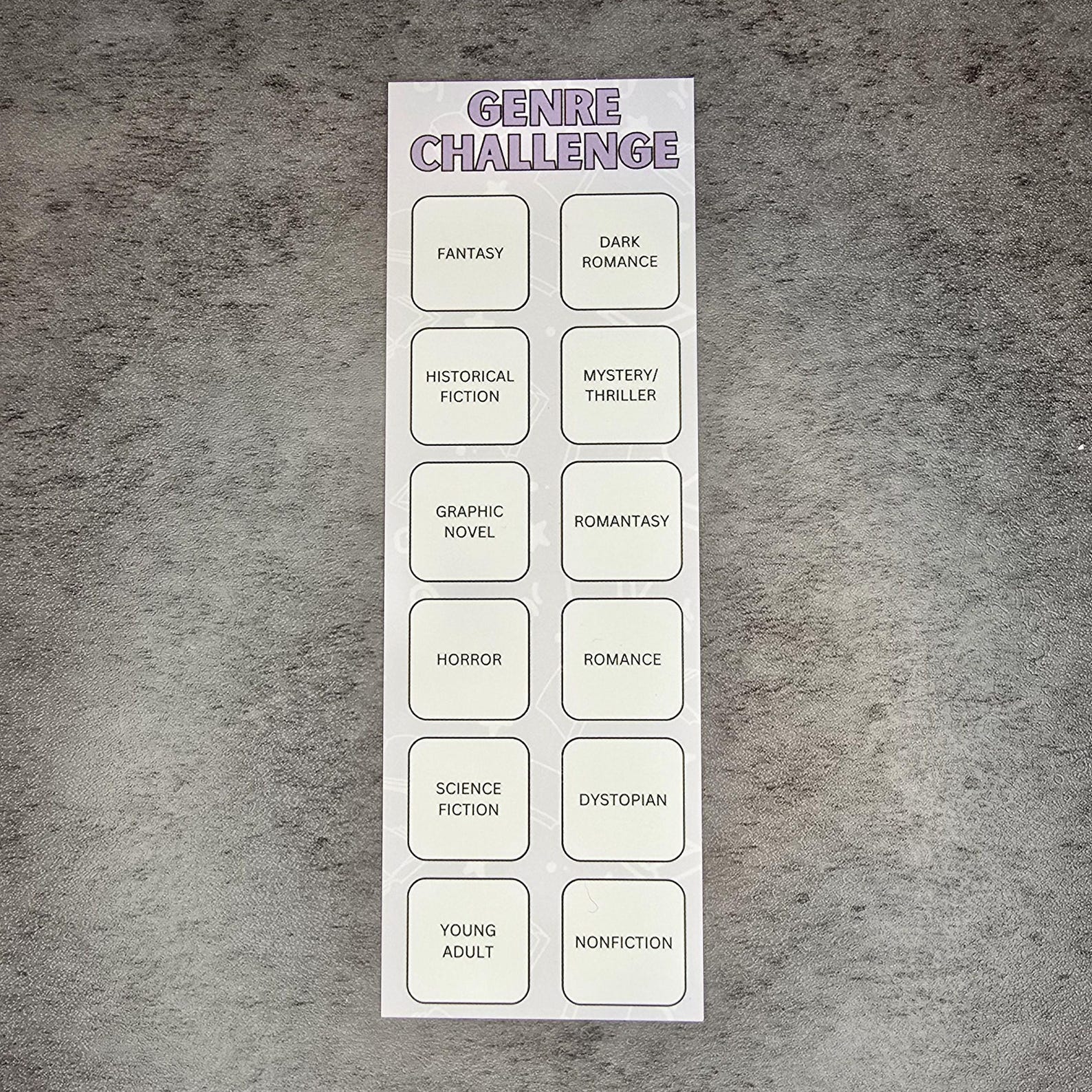 Reading Challenge Bookmarks (set of 5) - Etsy