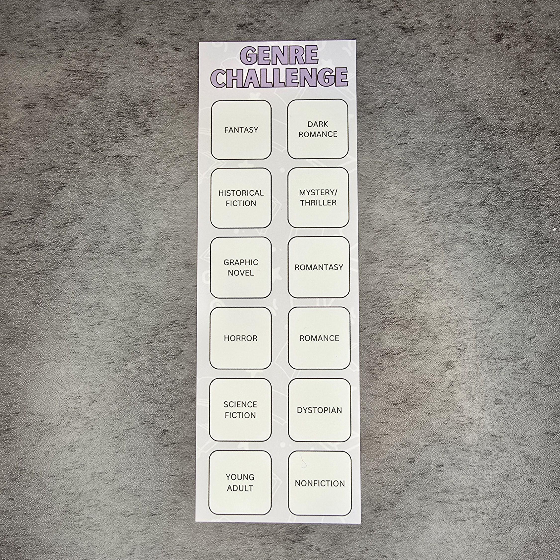 Reading Challenge Bookmarks (set of 5) - Etsy