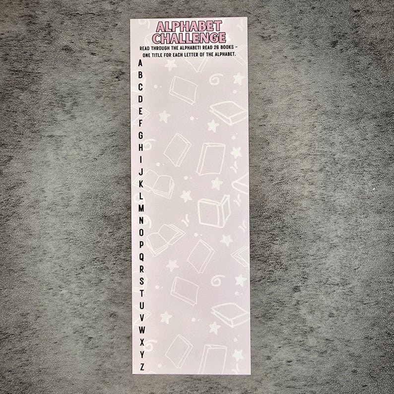 Reading Challenge Bookmarks (set of 5) - Etsy