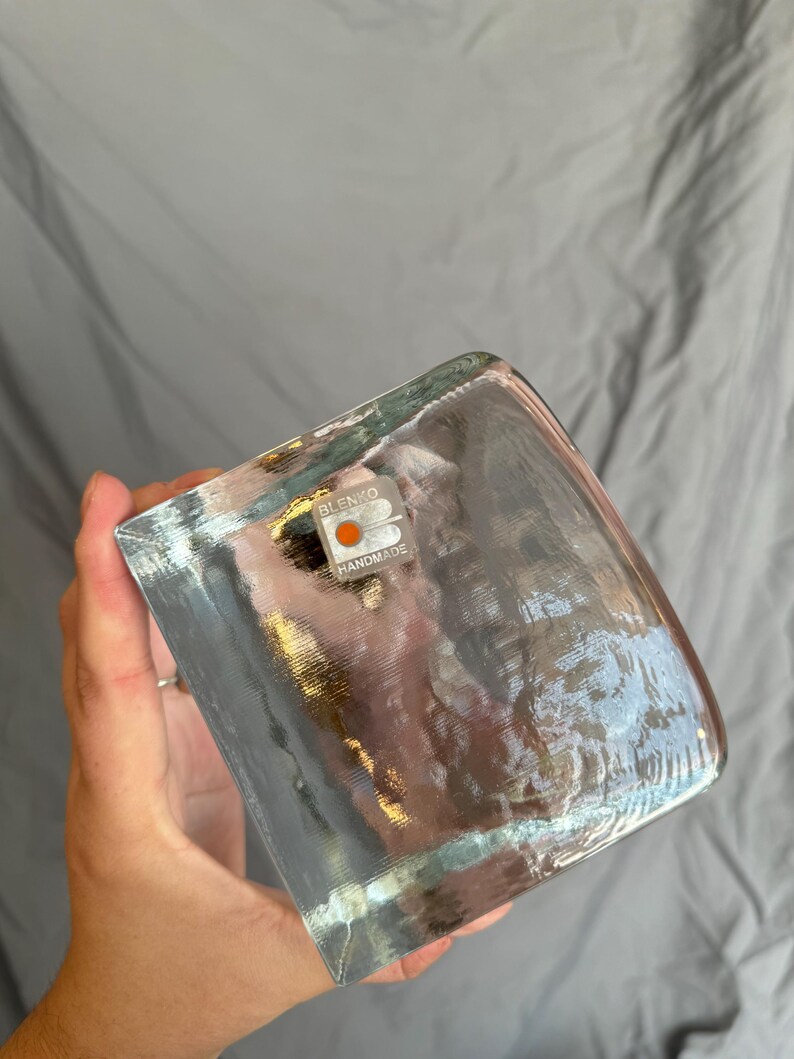 Vintage Blenko Glass Triangular Duo Bookends - Etsy