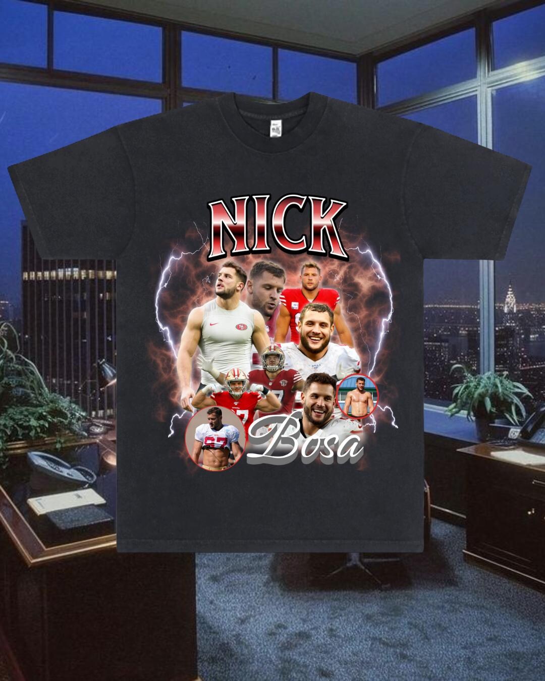 Nick Bosa Vintage Bootleg T-shirt Retro NFL Football Graphic Tee - Etsy