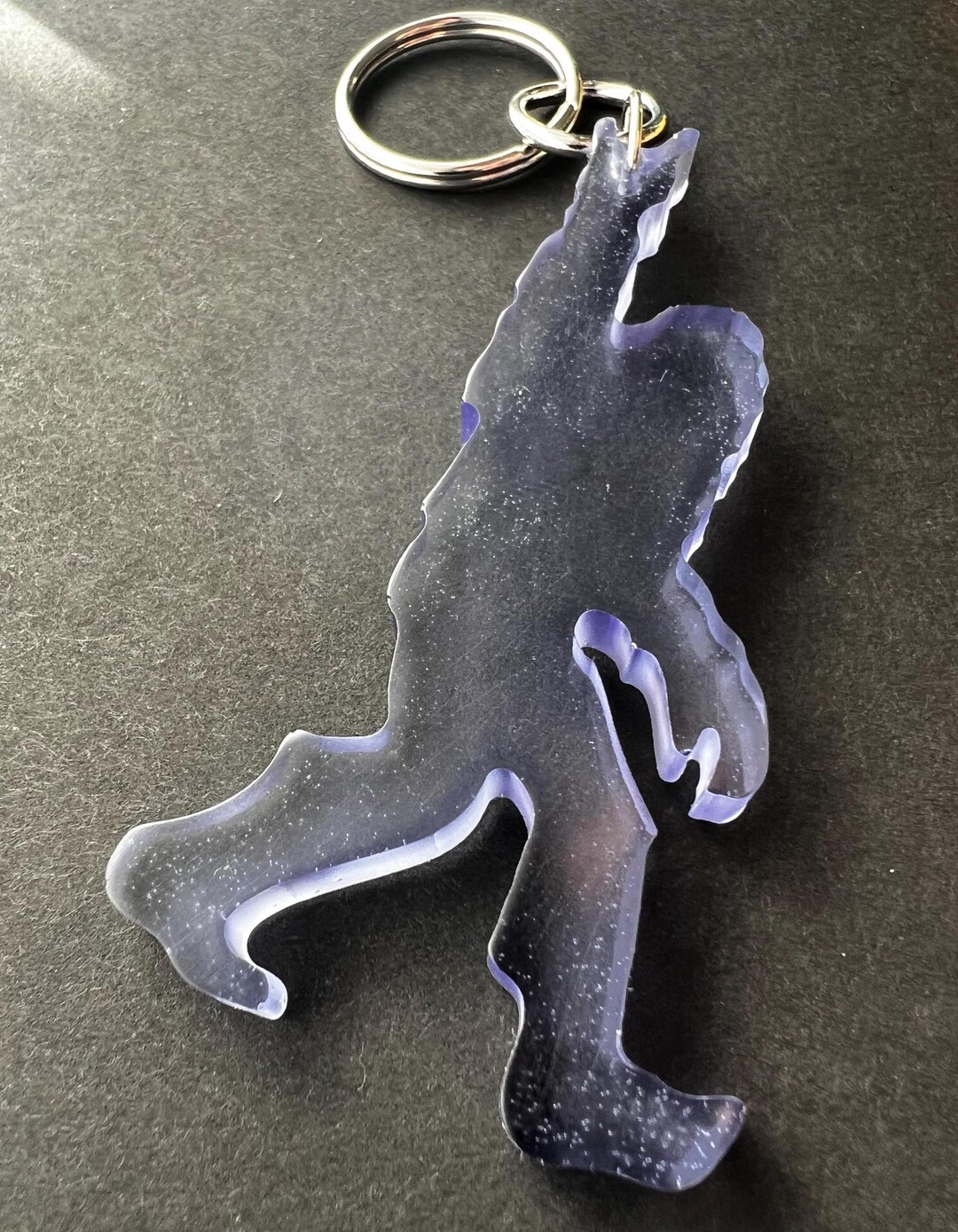 Handmade Bigfoot Cryptid Transparent Purple Resin Keychain - Etsy