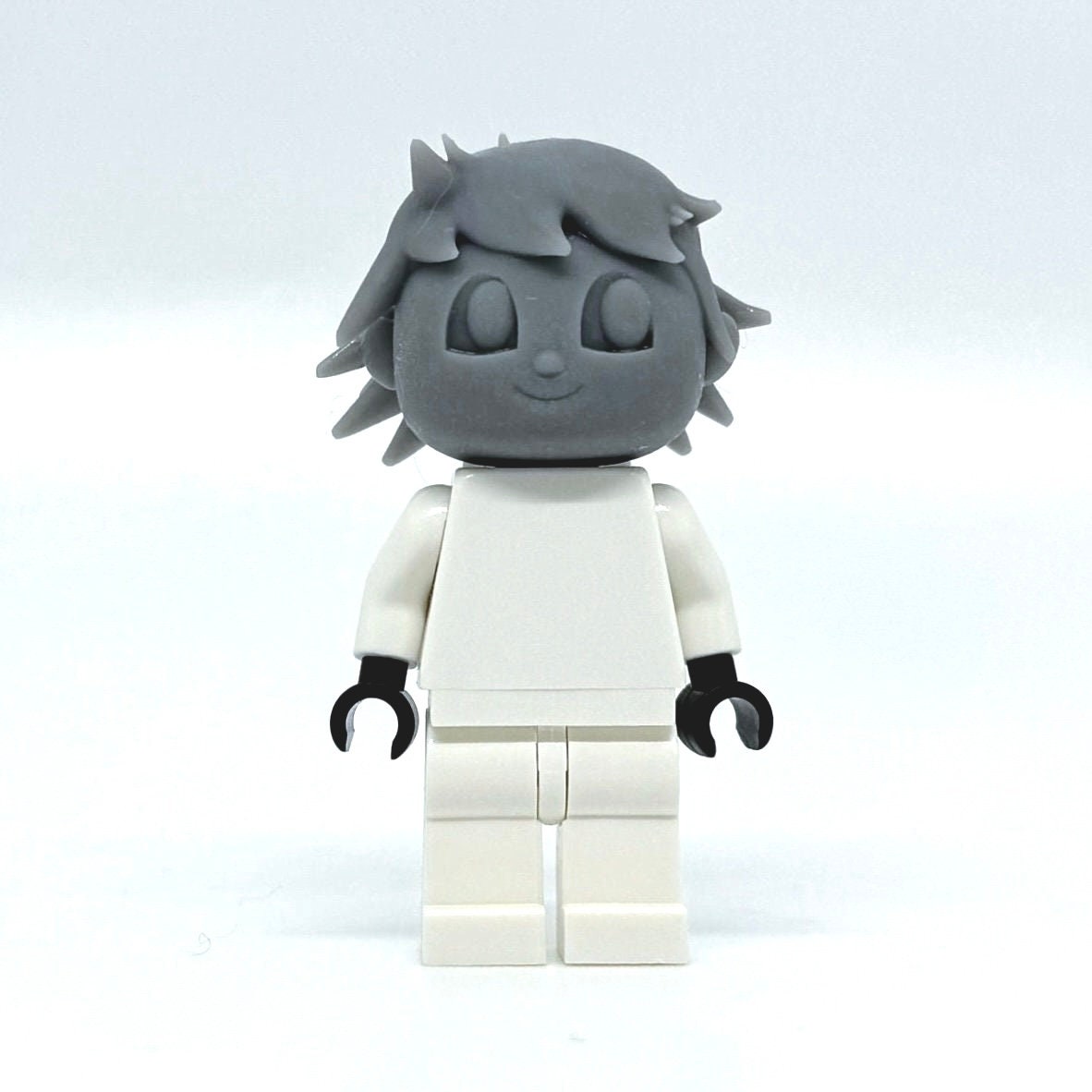 Minifigure Head- Player W/ Messy Hair - Etsy