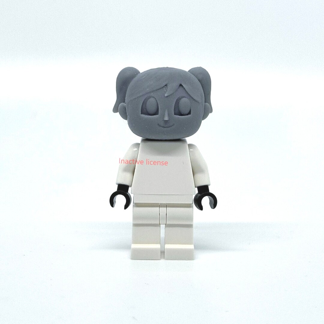 Minifigure Head- Player W/ Short Pigtails - Etsy