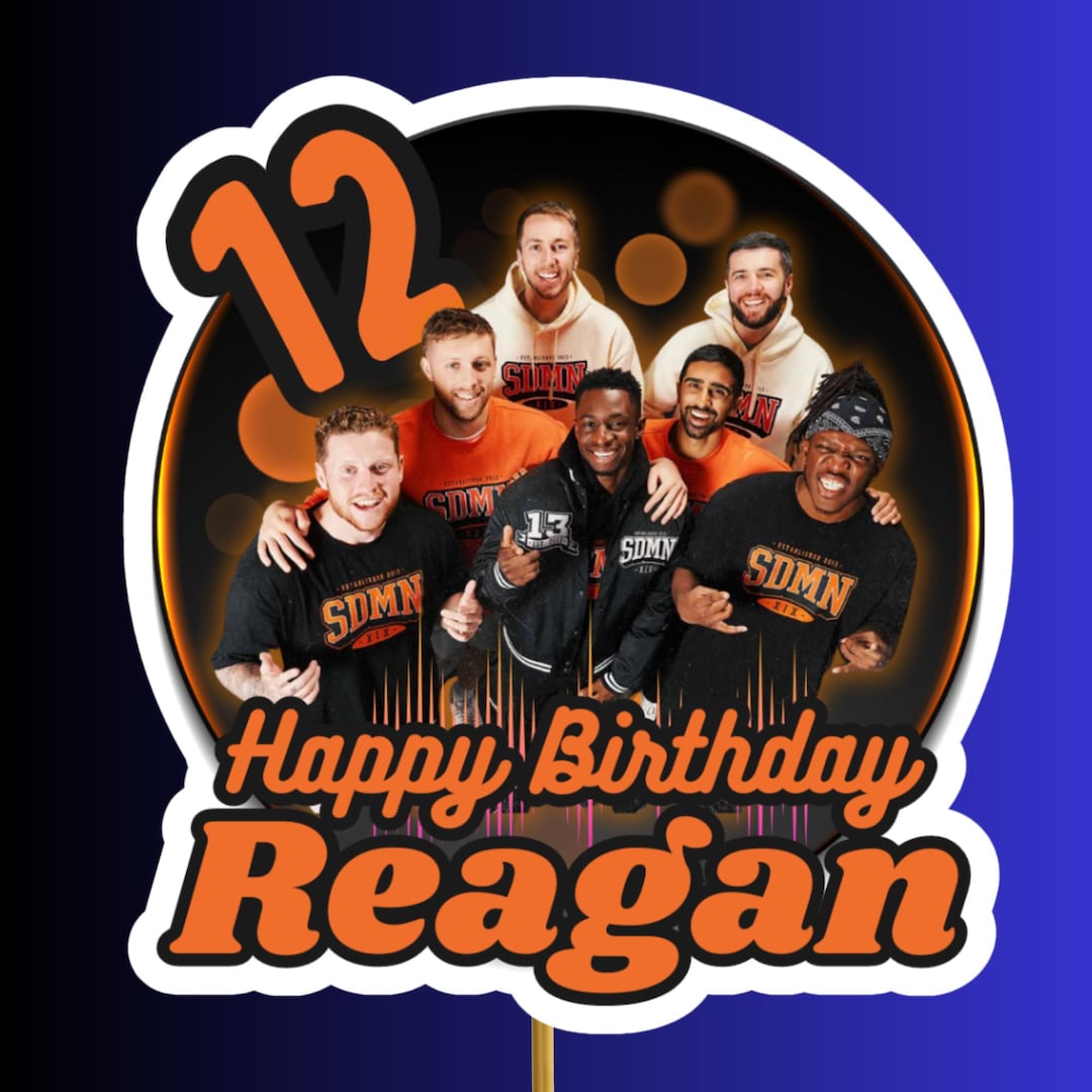 Sidemen KSI Personalised Cake Topper Any Name Any Age - Etsy