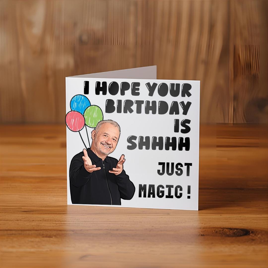 Bob Mortimer Humour Happy Birthday Greeting Card Birthday Gift Card ...