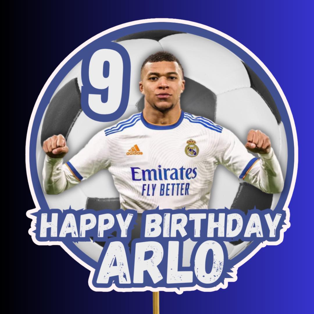 Kylian Mbappe Football Personalised Cake Topper Decoration Any Name Any ...