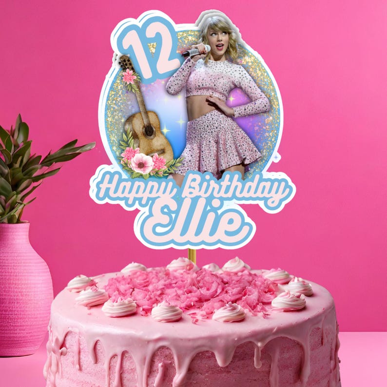 Taylor Swift Swifty Personalised Cake Topper Any Name Any Age - Etsy