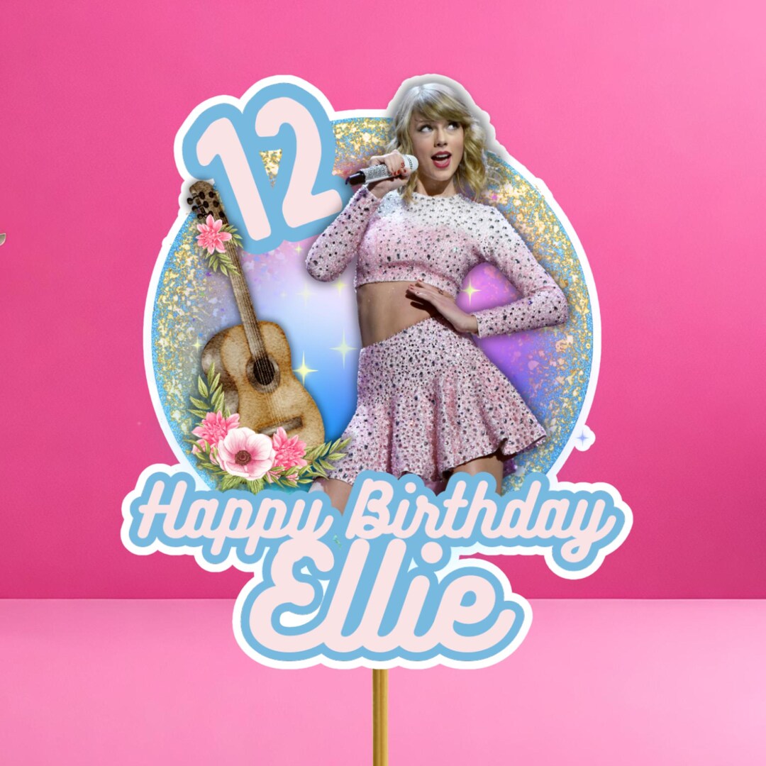 Taylor Swift Swifty Personalised Cake Topper Any Name Any Age - Etsy