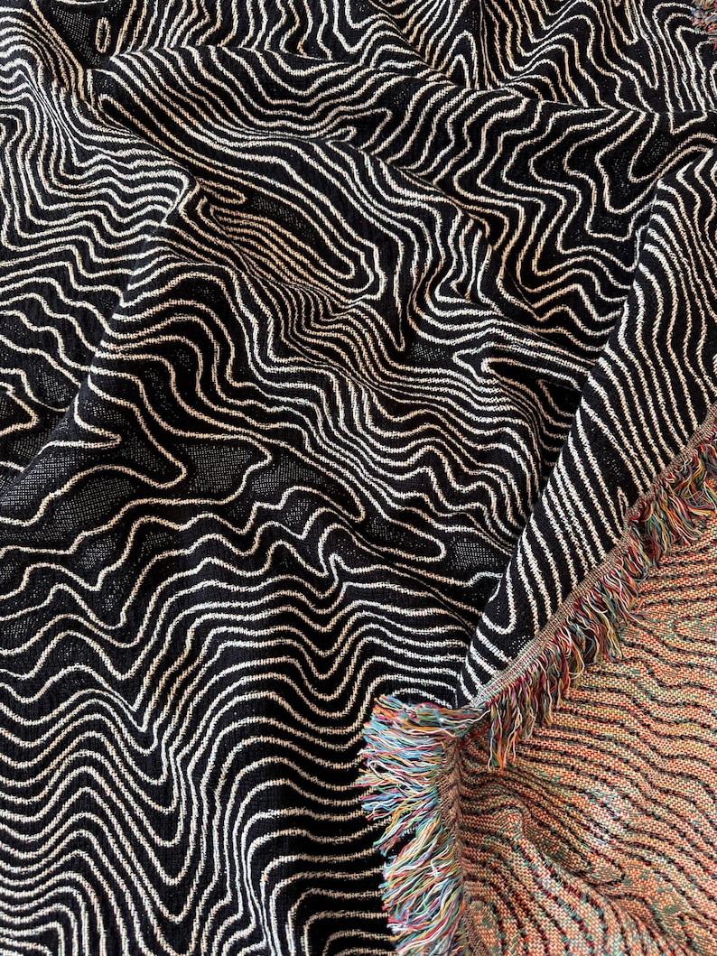 GSMNP Topo Map Woven Blanket | Topographical Map Decor | Outdoors Decor ...