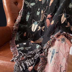 Woven Beetle Blanket | Woven Insect Throw Blanket | Bug Throw Blanket ...