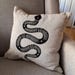 Woven Snake Pillow | Snake Throw | Botanical Snake | Bohemian Decor ...