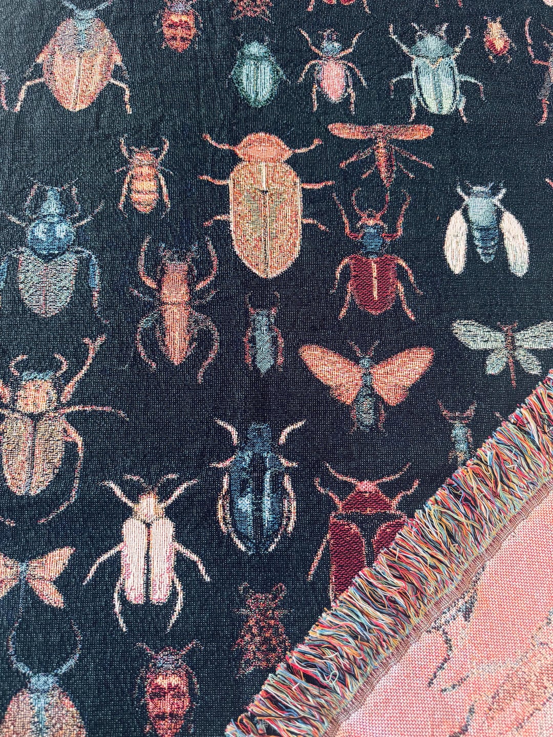 Woven Beetle Blanket | Woven Insect Throw Blanket | Bug Throw Blanket ...