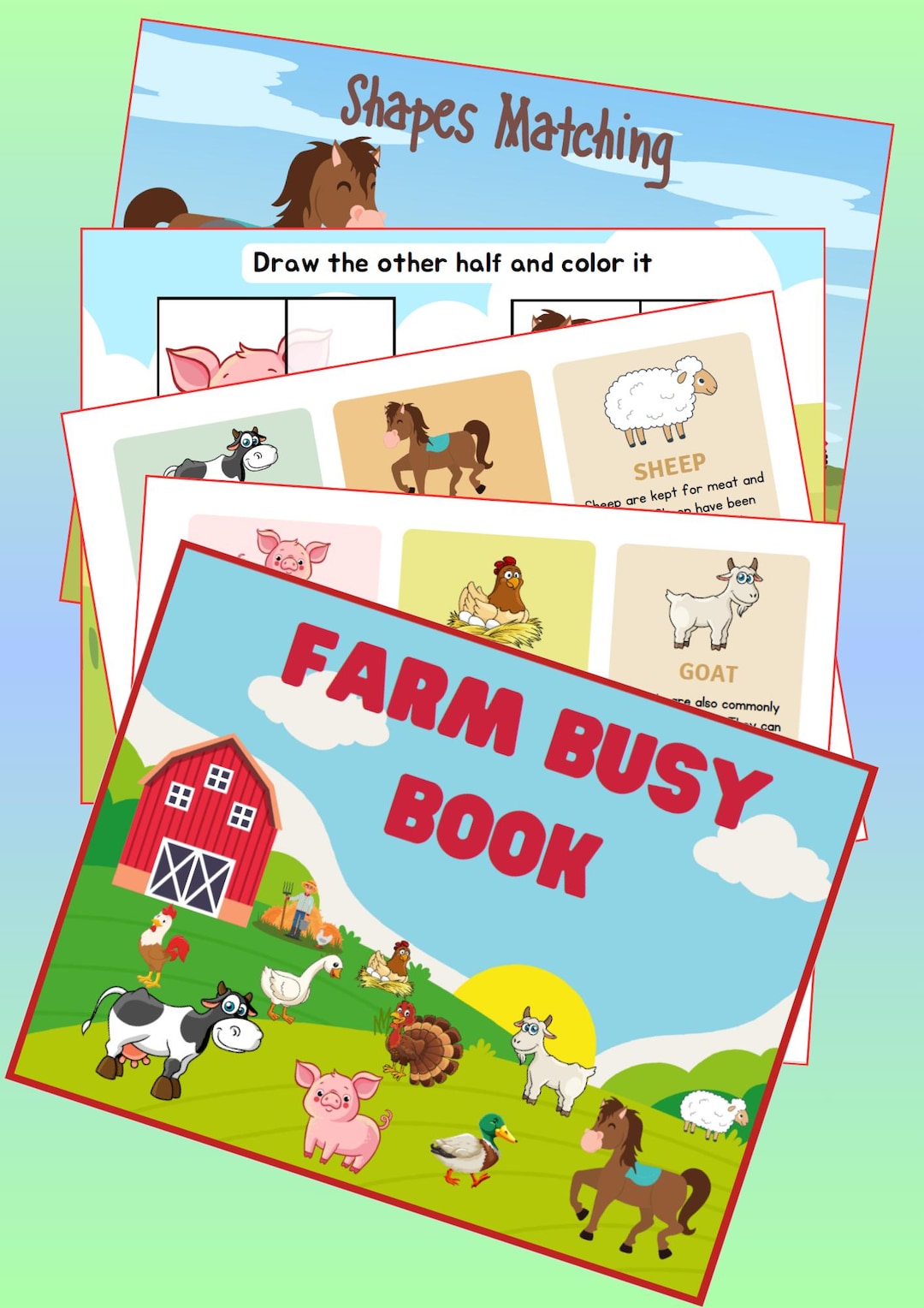 Farm Animals Busy Book: Fun Activities and Interactive Crafts to Keep ...