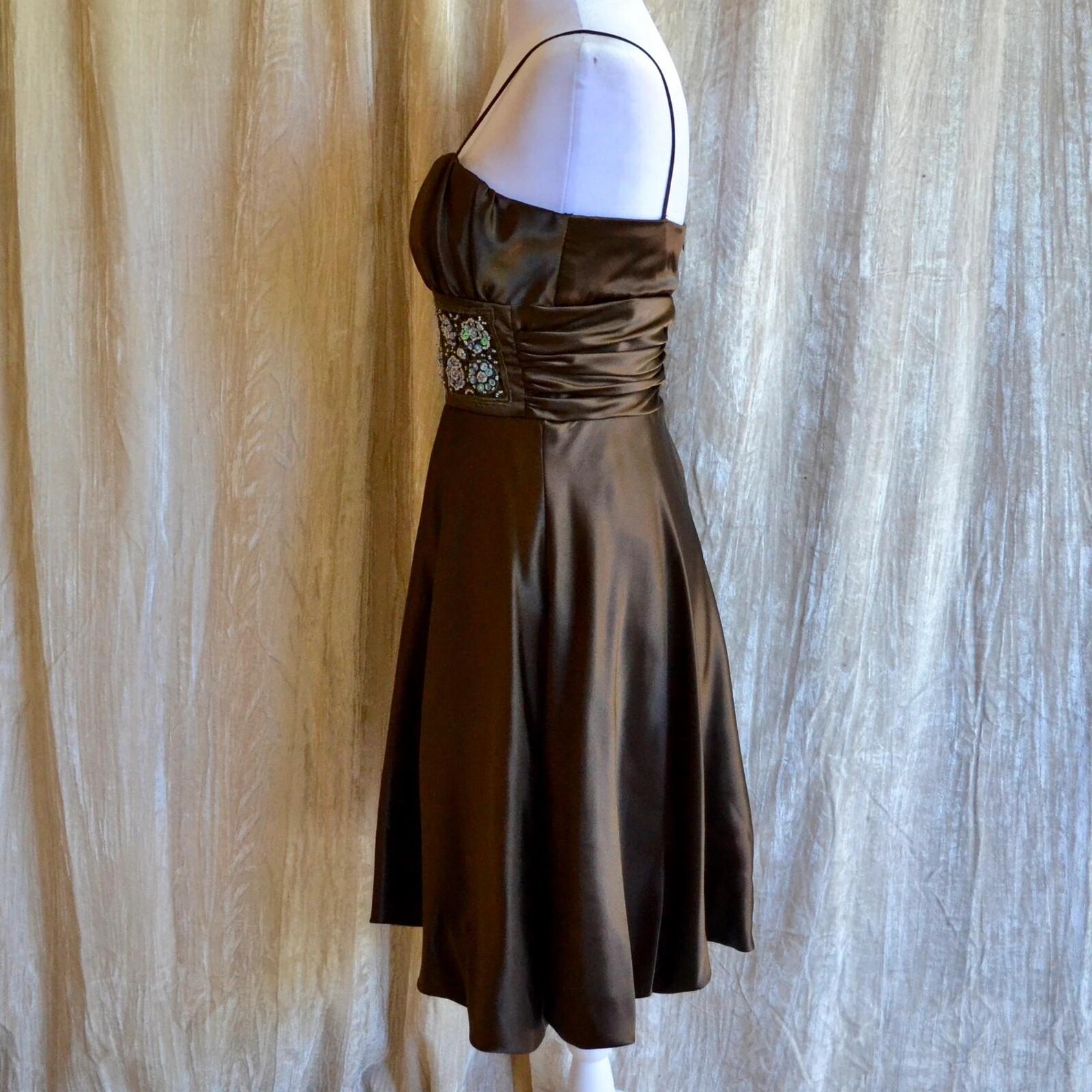 Vintage 90s Sequin Mini Dress: Brown Fairy Grunge Prom Dress - Etsy