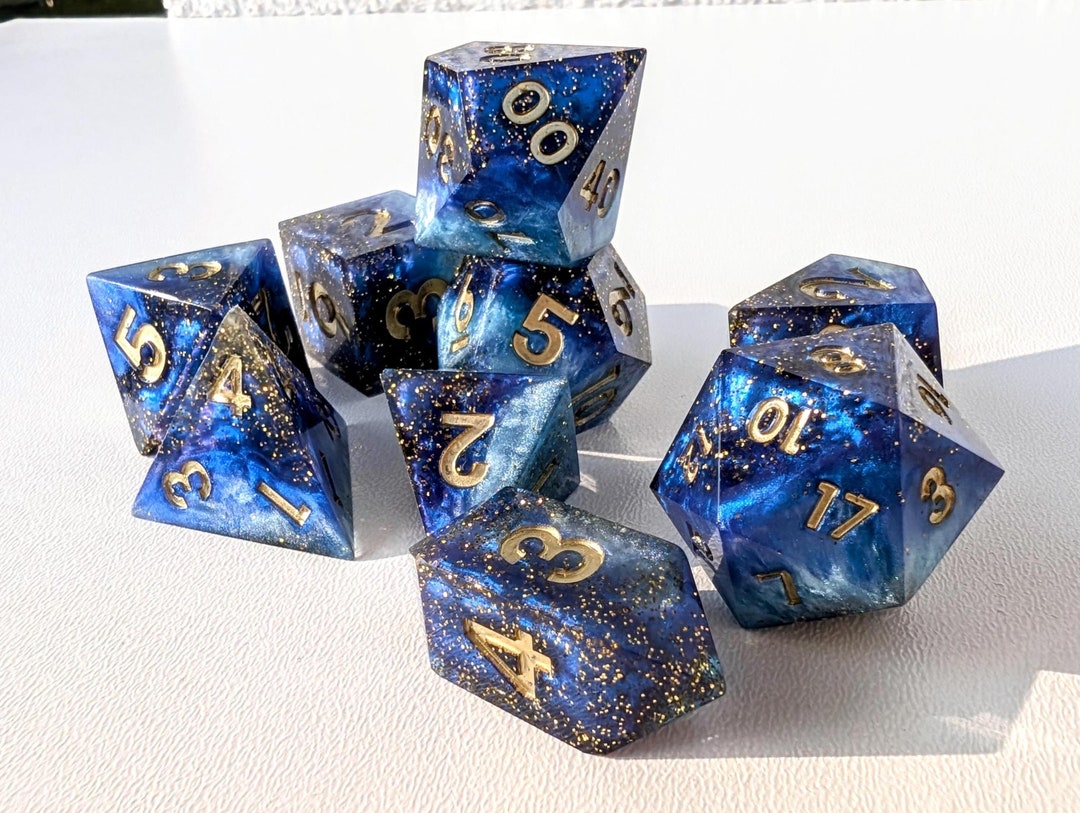Mana Storm - Handmade Resin DND Dice Set, Polyhedral Dice - Etsy New ...