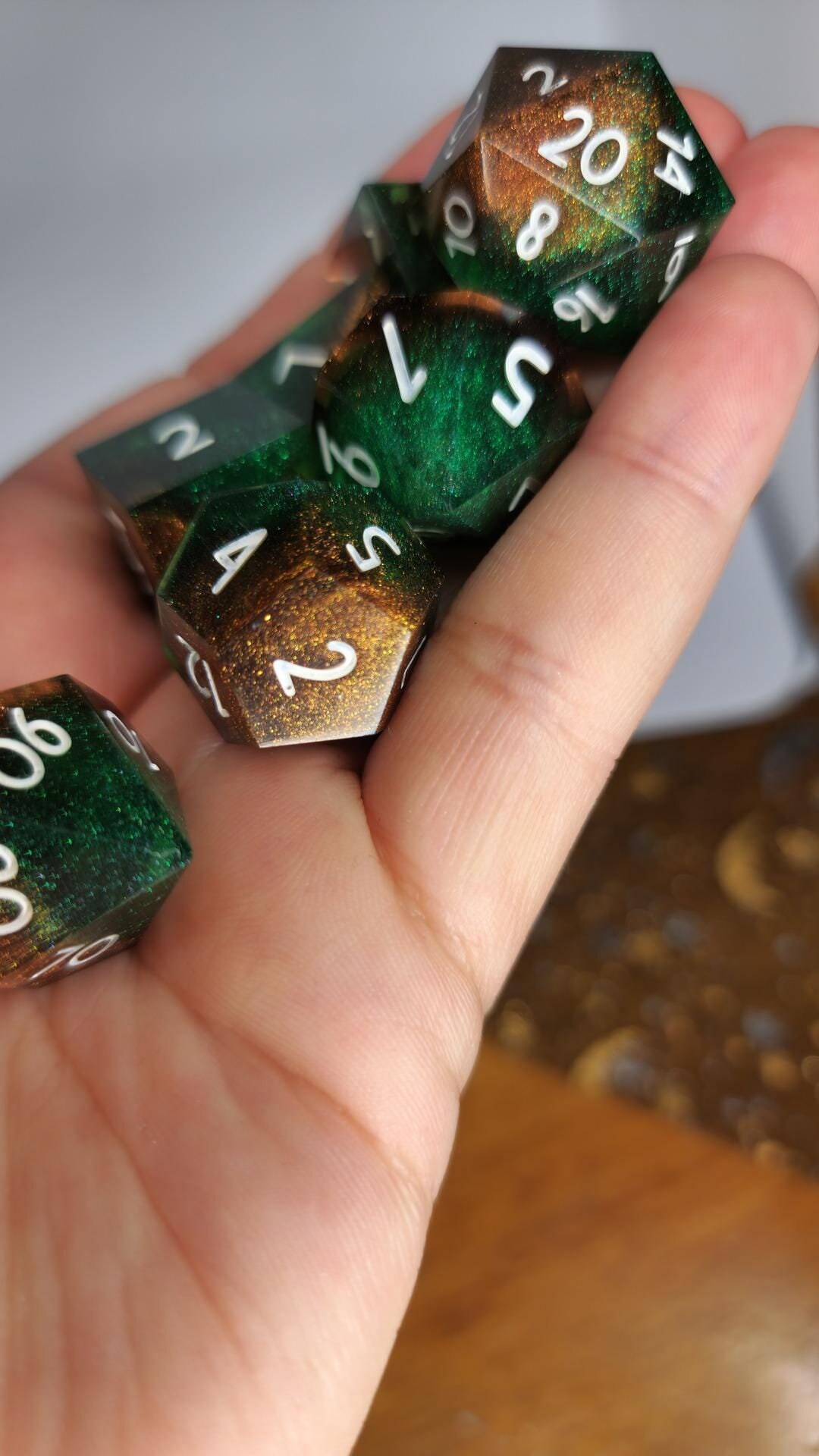 Sharp Edge 7 Set Dnd Dice Goblins Eye - Etsy