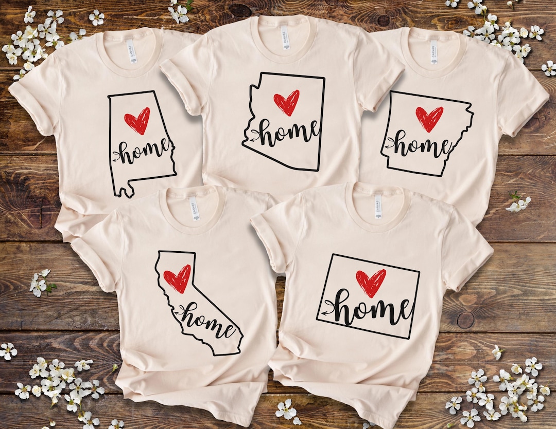 Home State T-shirt, Retro US Map Shirt, Comfort Colors, Bucket Lists 50 ...