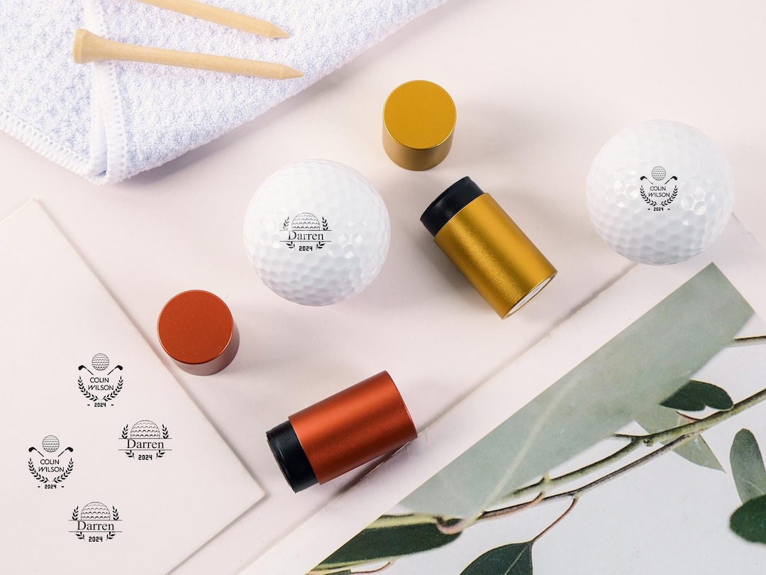 Custom Monogram Golf Ball Stamp Box,personalized Name Golf Stamps,color ...
