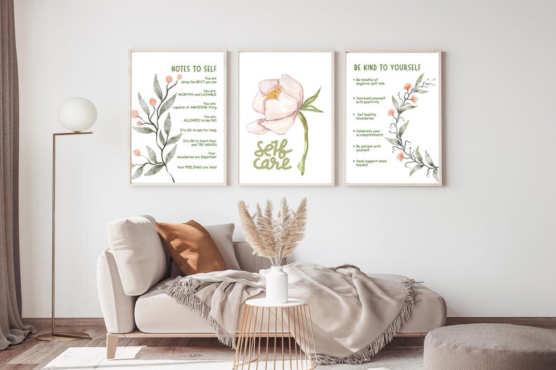Self Love Affirmations Art: Mental Health Decor (digital Print) - Etsy