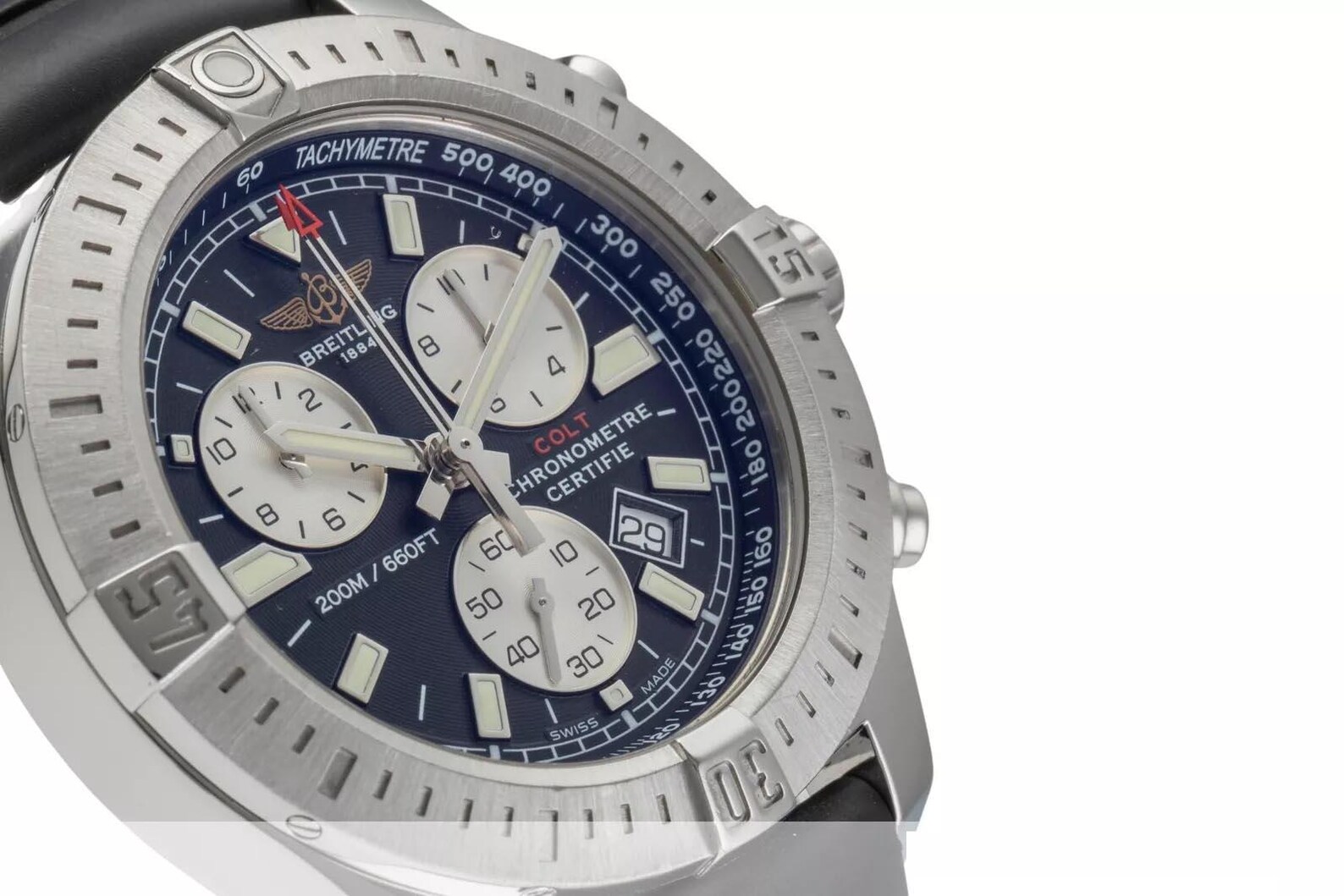 Authentic Colt Chronograph Black Dial Date Stainless Steel Men's Watch ...