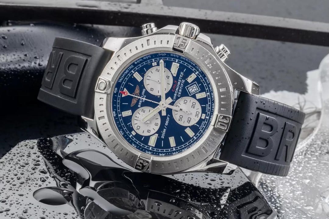 Authentic Colt Chronograph Black Dial Date Stainless Steel Men's Watch ...